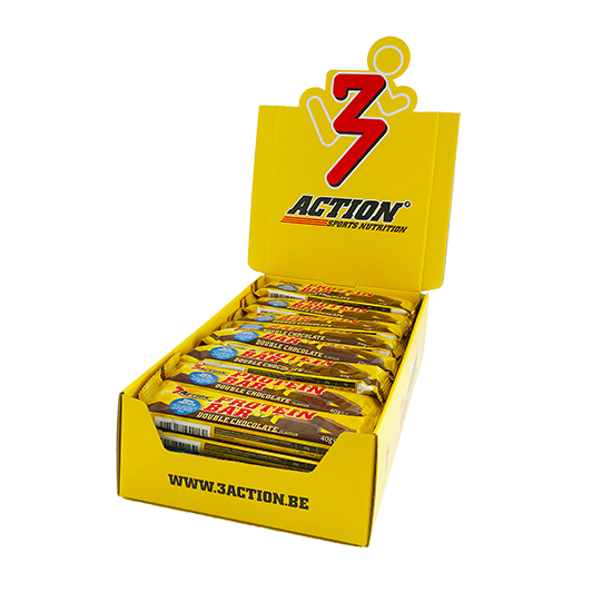 3Action Protein Bar - 40 x 40 gram - Herstel- en eiwitrepen - Na de ...