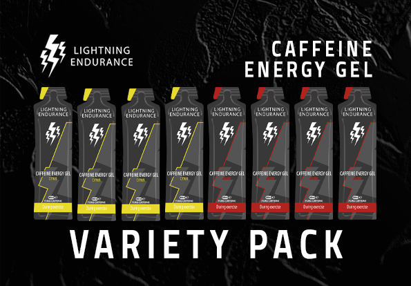 Lightning Endurance Caffeine Energy Gel Variety Pack - 12 x 60 ml (LET ...