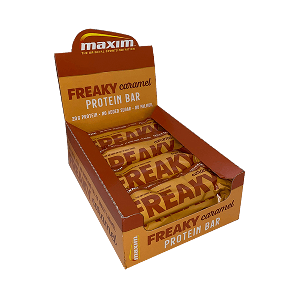 Maxim Protein Bar FREAKY - Caramel - 12 x 57 gram - Maxim - Herstel- en ...