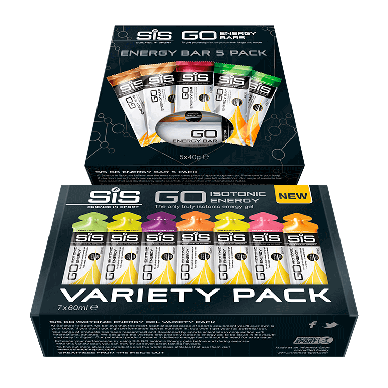 SIS GO Energy Bar Variety Pack + SIS GO Isotonic Energy Gel Variety ...